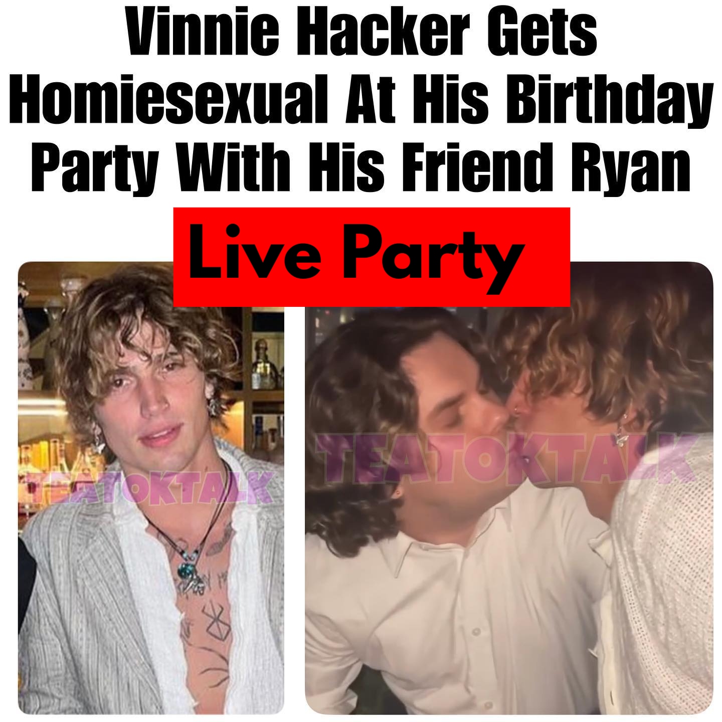 Vinnie Hacker Birthday Party Sees Him Kissing Friend Ryan | Vinnie ...