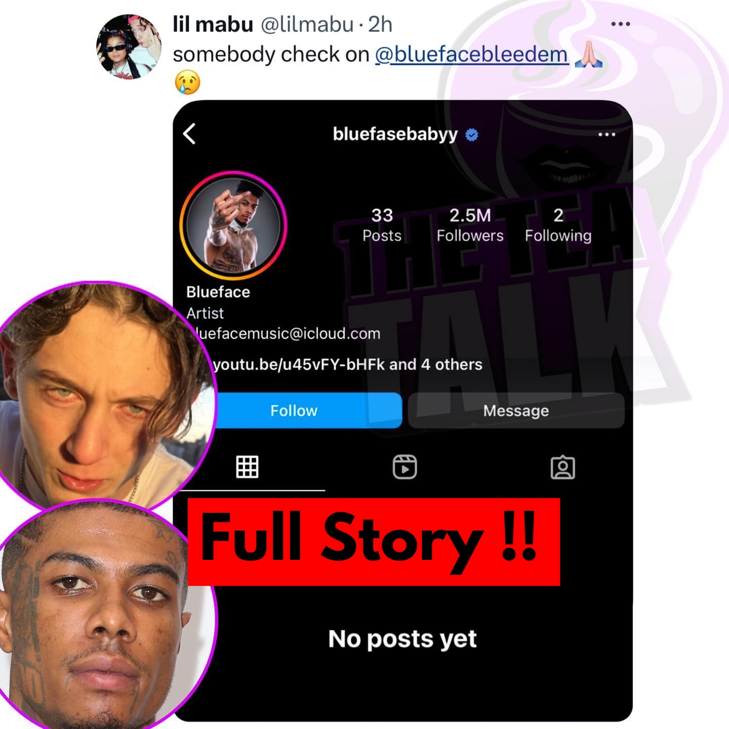 Blue Face Blocked Lil Mabu On 18th October : A Tale of Instagram Drama | Celebrity Facts N Secrets